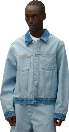 Arte Homme, Vestes, Bleu, Taille: M Denim Inside/Out Jacket