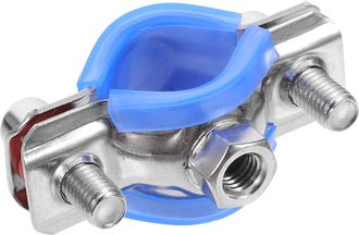 NUOBESTY B&uuml;rostuhl Reparaturset Edelstahl und Kunststoff mit Rohrklemmen und Blauem Polster Stoppt Absinken Vielseitiger B&uuml;rostuhlschoner f&uuml;r Stabile Sitzunter