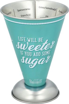 RBV BIRKMANN Birkmann, Colour Kitchen Messbecher, T&uuml;rkis, Life will be sweeter if you add some sugar, 250 ml, mit Skala, 422926