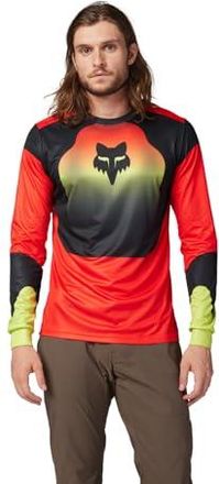 Fox Ranger Maillot à Manches Longues pour Homme Chemise, Rouge/Jaune, XL