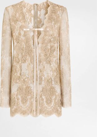 Dolce & Gabbana Kleid Aus Spitze - Frau Kleider Beige 36