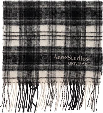Acne Studios Plaid Cashmere Scarf - - Accessories - unisex - Grau - ONE SIZE