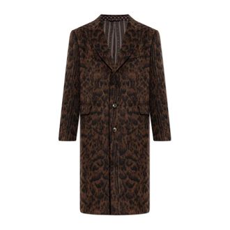 Etro Animal Print Coat - - Coats - Herren - Braun - XL