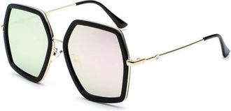 Generic Lunettes de soleil hommes et femmes grand cadre vacances f&ecirc;te plage conduite lunettes de soleil(Pink)