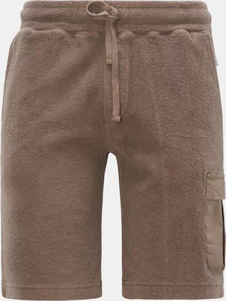 04651/ Herren - Fleece-Cargo-Shorts Oyster graubraun