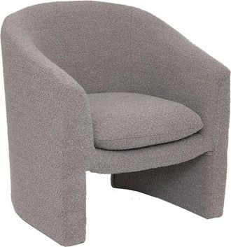 Atmosphera Atmosphera - Fauteuil Kunjo bouclette gris souris créateur dintérieur