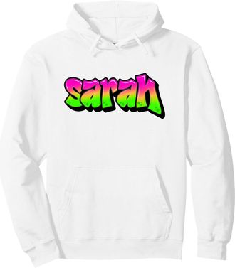 BDAZ Sarah Graffiti Personalisierter Name Gr&uuml;n Rosa Frauen M&auml;dchen Pullover Hoodie