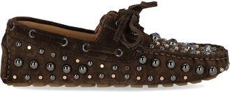 Strategia MOCASSIN VELOUR MARRON AVEC CLOUS STRATEGIA