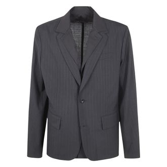 sacai Gestreifte Knopfjacke - - Jackets - Herren - Schwarzk - L