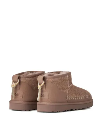UGG Womens Classic Ultra Mini Biarritz Boots Brown Shoes > Sneakers