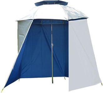 Generic Parapluie de p&ecirc;che - Tente de plage pare-soleil avec bordure semi-circulaire - Parasol de protection UV pour lext&eacute;rieur - Parapluie portable pour jard