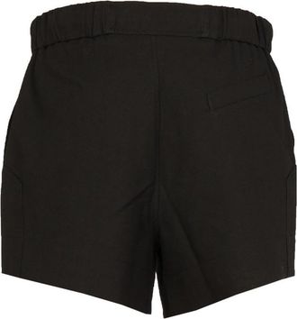 Ganni Ruffled Elastic Waistband Shorts - Black
