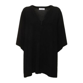 Michael Kors Femme, Pulls, Noir, Taille: 40 FR Pull en cachemire &agrave; manches larges et col en V