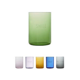 DESIGN LETTERS Lieblings Trinkgläser | Perfekt als Wassergläser, Gin Gläser, Camping Gläser | Trinkgläser Bunt aus Borosilikat | Zahnputzbecher Glas Spülmaschinen & 