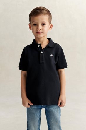 GANT Kinder Shield Piqu&eacute; Poloshirt (110/116) Schwarz