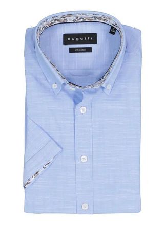 Bugatti Herren Hemden blau Baumwolle