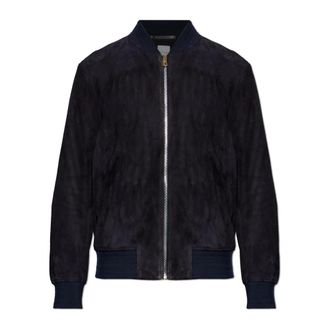 Paul Smith Suede Bomber Jacket - - Jackets - Herren - Blau - XL