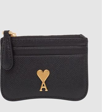 Ami Porte-cartes Zip Paris Noir Laiton
