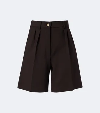 Max Mara Bermuda en laine m&eacute;lang&eacute;e