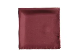 Bexley Pochette Soie Unie - Cravate homme bordeaux