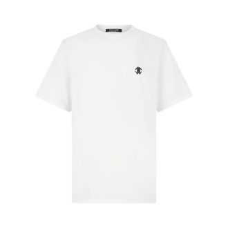 Roberto Cavalli Schlangen Monogramm Baumwoll T-Shirt - - Tops - Herren - Wei&szlig; - M