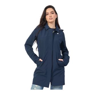 K-Way Femme, Manteaux, Bleu, Taille: 40 FR Mathy Bonded Jersey Trench Coat