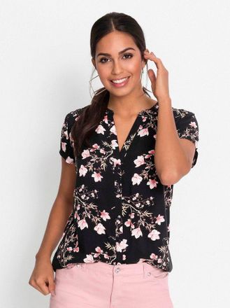 Witt Klassische Bluse Druckbluse Kurzarm