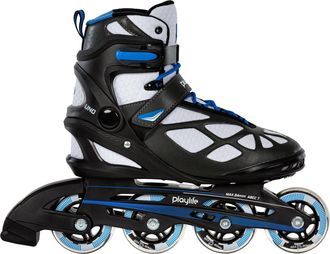 Playlife Inline Skates UNO Black 80, Schwarz, Unisex für Herren und Damen, 80mm/82A Rollen, ABEC 7 Kugellager, Art. nr.: 880259 41