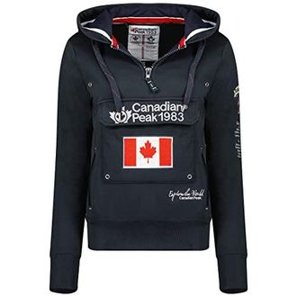Canadian Peak Gyrelle Lady - Sweat Femme Zip Capuche Poches - Sweatshirt Pull Manches Longues Chaud Hoodie Veste - Femmes Printemps Ete Automne Hiver (Marine XXL)