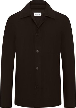 Lacoste Unifarbenes Overshirt aus einer Leinenmischung in