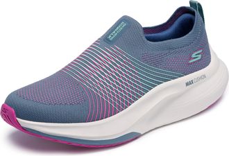 Skechers Damen Go Walk Max Walker Sally Sneaker, Kohlschwarz/Violett, 38.5 EU