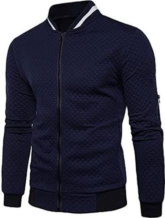 Generic Survêtement pour homme avec fermeture éclair - Polo à manches longues - Coupe ajustée - Haut sans capuche et pantalon de jogging - Ensemble de jogging