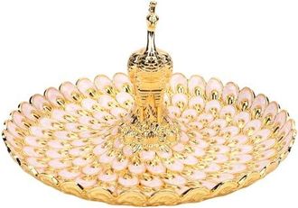 Generic HEEPDD Plateaux de Service Plat de Bonbons en M&eacute;tal Bol de Stockage de Biscuits Assiette de Collations de F&ecirc;te avec Alliage de Zinc pour la D&eacute;coration