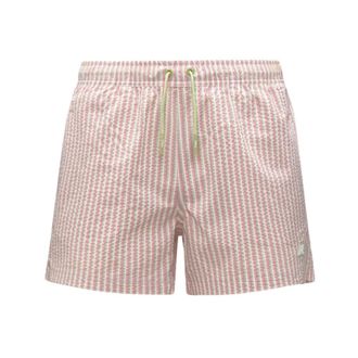 K-Way Homme, Shorts, Rose, Taille: 2XL Hazel Multistripes Beach Boxer