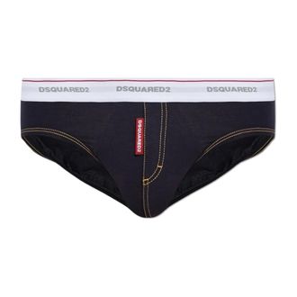 Dsquared2 Homme, Sous-v&ecirc;tements, Bleu, Taille: S Cale&ccedil;on en coton avec logo