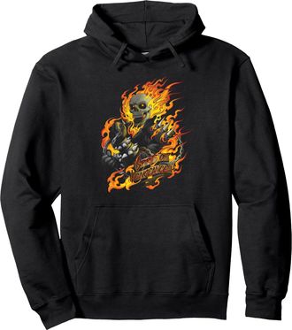 MARVEL Ghost Rider Spirit of Vengeance Flaming Skull Pullover Hoodie
