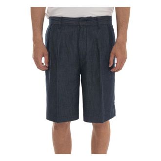 Emporio Armani Bermuda-Shorts mit Falten - - Shorts - Herren - Blau - S