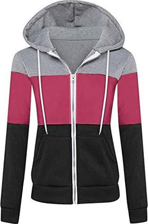Generic AMDOLE Amaon Outlets 2024 Sweat-Shirt Zipp&eacute; Femme Capuche Sweats Veste Casual Manches Longues D&eacute;contract&eacute; Sweatshirt Veste Sweat avec Poches Couleur U