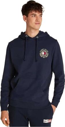 Tommy Jeans Homme, Sweatshirts et sweats &agrave; capuche, Bleu, Taille: 2XL SweaT-shirt ML Logo Coton