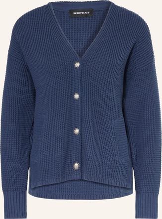 Repeat Repeat Strickjacke blau
