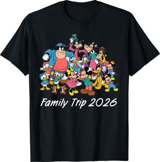 Disney Classic Characters Family Trip 2026 Matching Vacation T-Shirt