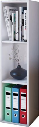 VCM Holzregal stehend | platzsparendes Regal | Maße: H. 107 x B. 34 x T. 30 cm | Elegantes Regal stehend | Aufbewahrungsregal | Bücherregal - Mendas