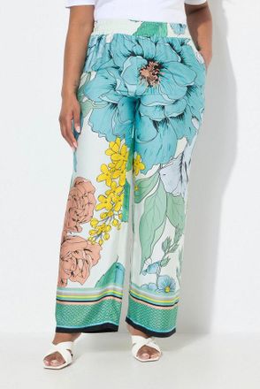Ulla Popken Schlupfhose Hose Bl&uuml;ten weites Bein Elastikbund
