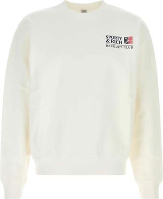 Sporty & Rich Homme, Sweatshirts et sweats &agrave; capuche, Blanc, Taille: L Knitwears
