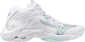 Mizuno Wave Lightning Z8 Mid, Volleyballschuhe f&uuml;r Damen, Wei&szlig;/Blau Tint, t&uuml;rkis, 40.5 EU
