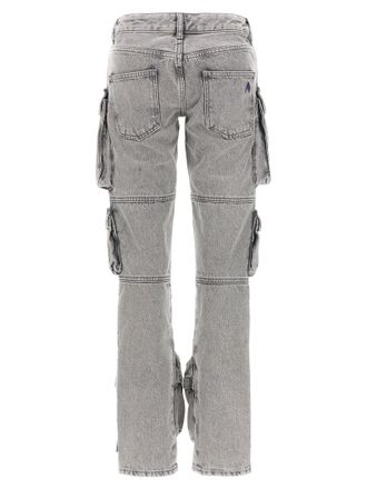The Attico Womens Gray Cotton Cargo Pants