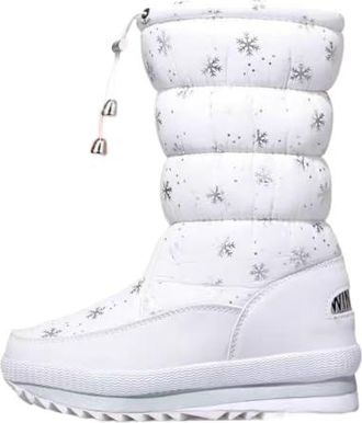 Generic JJDFW Bottes de neige chaudes pour femme Bottes dhiver imperm&eacute;ables antid&eacute;rapantes en fourrure pelucheuse mi-mollet Botas, A1, 41 1/3 EU