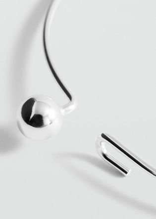 Mango Collier rigide perles fantaisie circulaire argent - Femme - Taille unique - MANGO