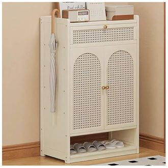 Generic Schuhbank,Landhausschrank mit T&uuml;ren,gro&szlig;es 7-st&ouml;ckiges Regal,freistehendes Regal f&uuml;r Eingangsbereich,Flur,Kleiderschrank,Schlafzimmer,Wohnzimmer