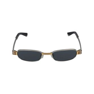 Bottega Veneta unisex, Accessoires, Gris, Taille: 50 MM Lunettes de Soleil &Eacute;l&eacute;gantes Argent Bleu